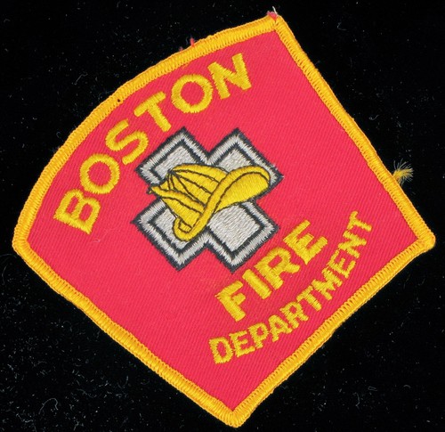 FIRE DEPARTMENT PATCH CITY OF BOSTON MASSACHUSSETTS MA BFD CROSS RED ...