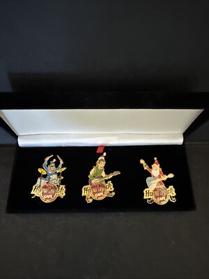 Hard Rock Cafe 2000 Happy Holidays 3 Pin Elf Band Set In Box Mint | eBay