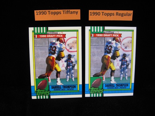 1990 Topps Tiffany Darrell Thompson RC Green Bay Packers & Regular Card ...