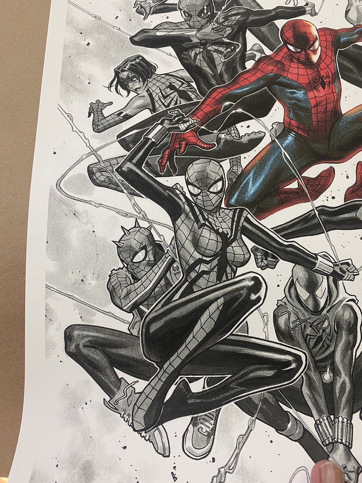 BNG Spider-Geddon #1 - Black And White Variant Print by Jorge Molina ...