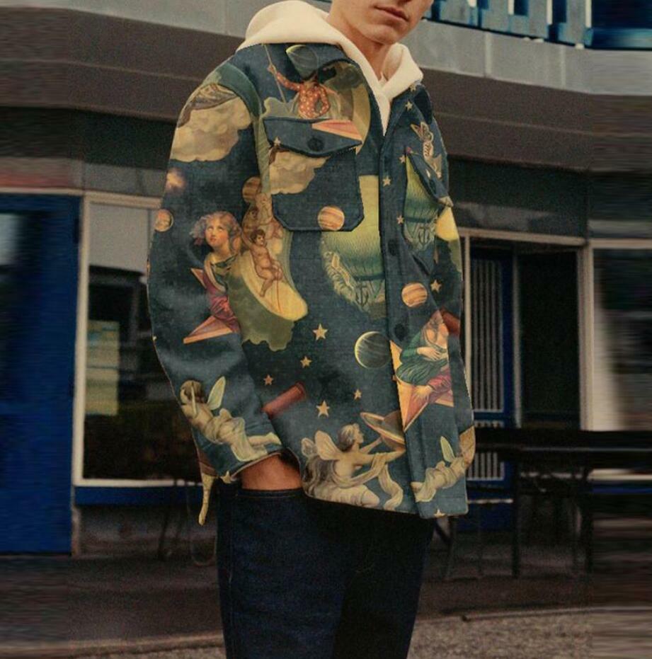 Men's Collar Retro Button Pockets Cotton Punk Hip Hop Casual Coat ...