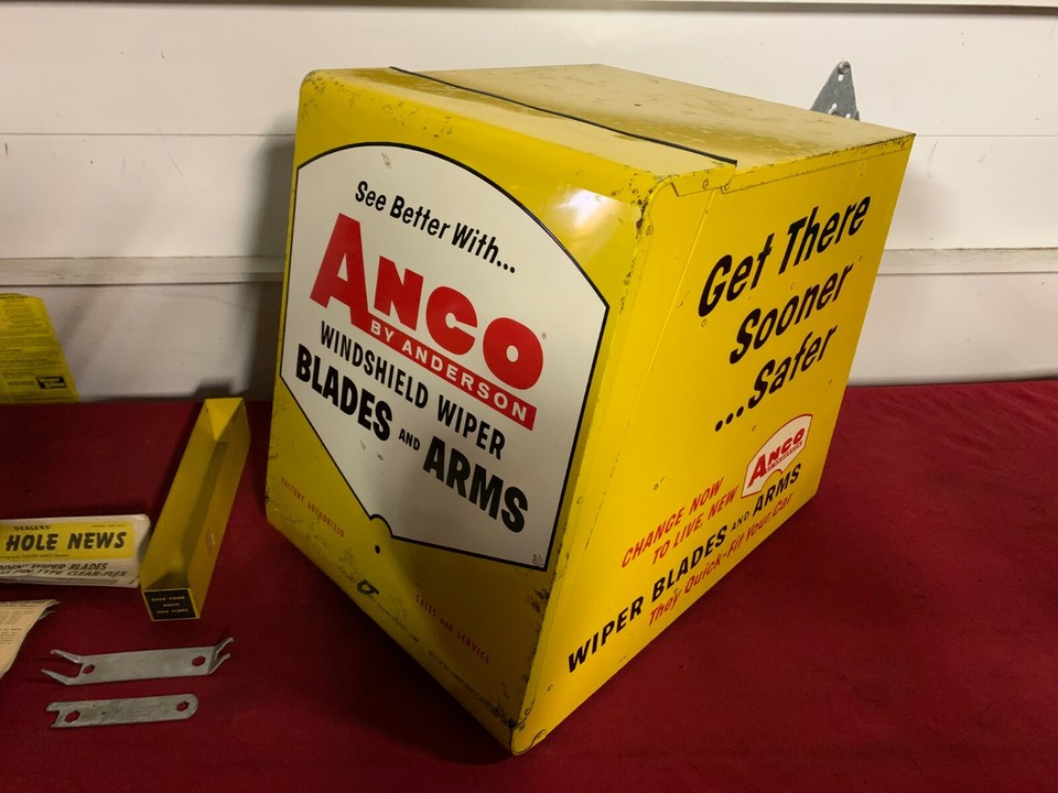 VINTAGE ANCO WINDSHIELD WIPER CABINET DISPLAY CABINET GARAGE DEALER | eBay