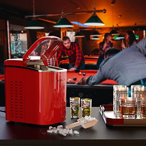 Galanz Portable Countertop Electric Ice Maker Machine, 26 lbs in 24 ...