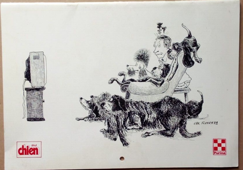 calendrier PURINA publicitaire Eric Fleury 1991 | eBay