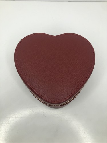Red Leather Heart Zipper Case Love Coin Purse Gift For Valentines Day ...