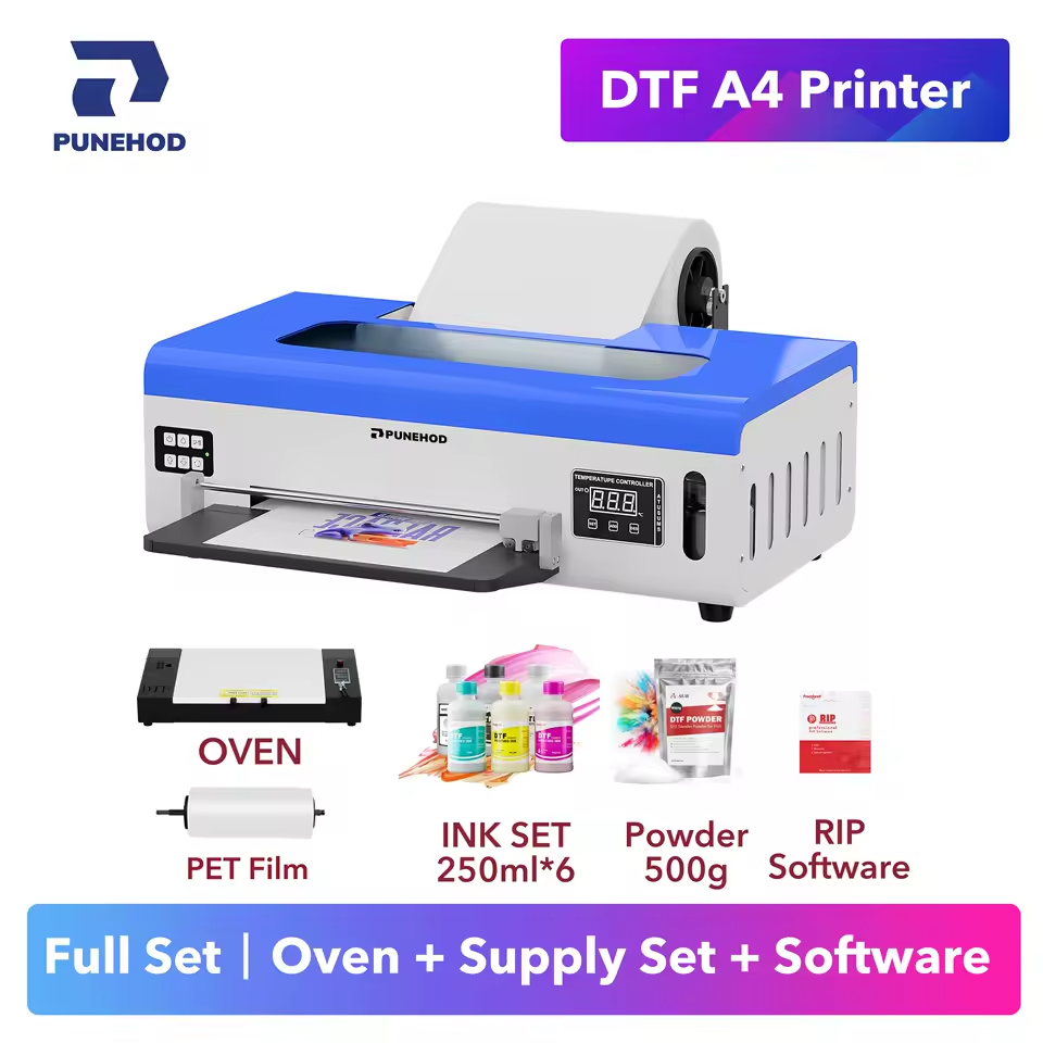 Punehod DTF Printer A4 Direct To Film DTF Printing Machine Epson L800 L805 +oven | eBay