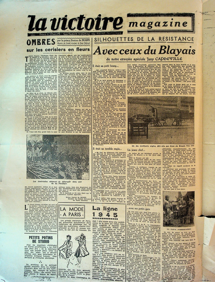 La Victoire Newspaper April 15 1945 FDR Franklin Delano Roosevelt Death ...