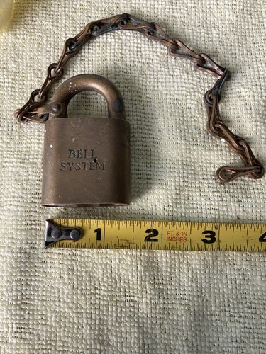 Best Brass Padlock, Less Core.Embossed ( Bell Systems ) | eBay