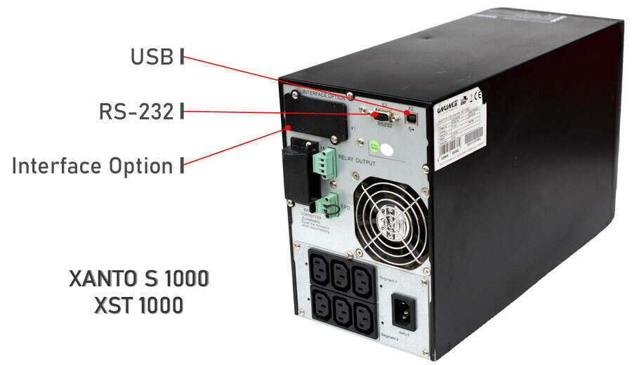 Online Xanto S 1000 USV UPS 1000VA USB RS-232 Display 6x C13 Good Batteries M795 | eBay