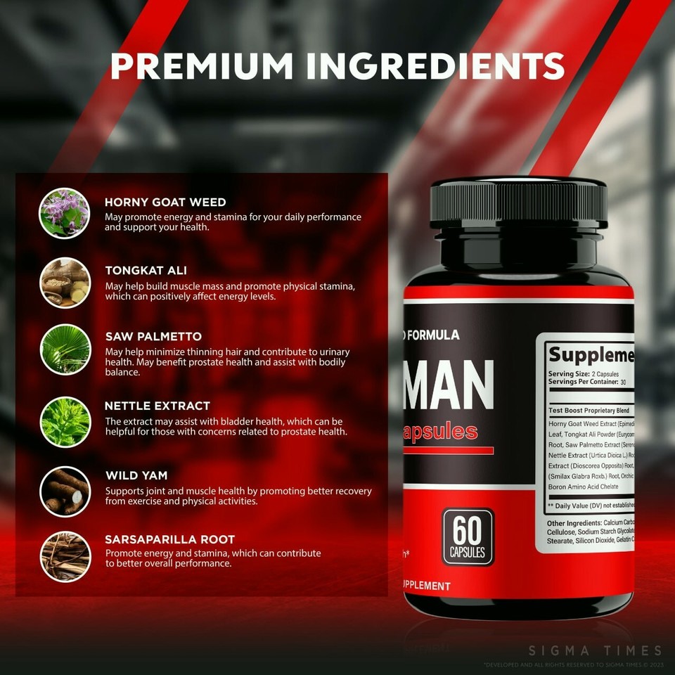 Proman XL Capsules for Men, Pro Man XL Me Pills, Male Enhancement 60ct ...
