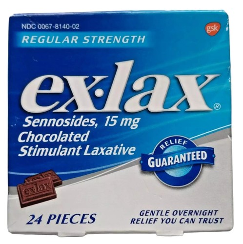 ex-lax Regular Strength Chocolate Stimulant Laxative Constipation 4 oz ...