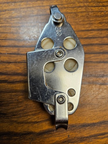 Schaefer 25-43 Fiddle Block w/V-Jam Cleat & Becket Stainless Steel | eBay