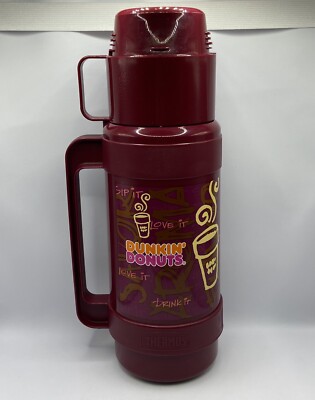 Vintage Dunkin Donuts 1 Liter Coffee Tea Cup Mug Travel Thermos Model ...