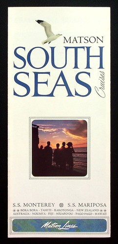 Matson Lines Cruises South Seas Brochure Pamphlet 60s Hawaii Monterey ...