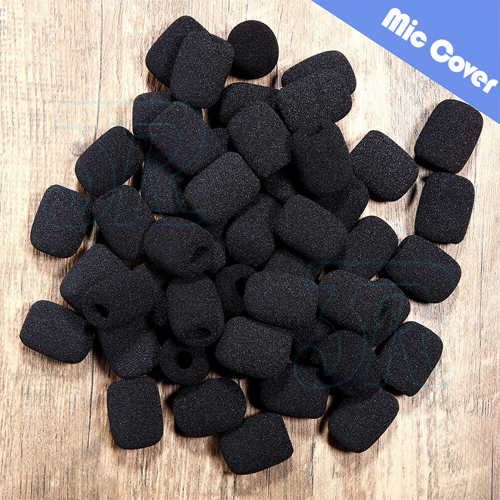 Microphone Wind Sock Foam Cover Black 30mm Replacement Mic Cover Upto ...