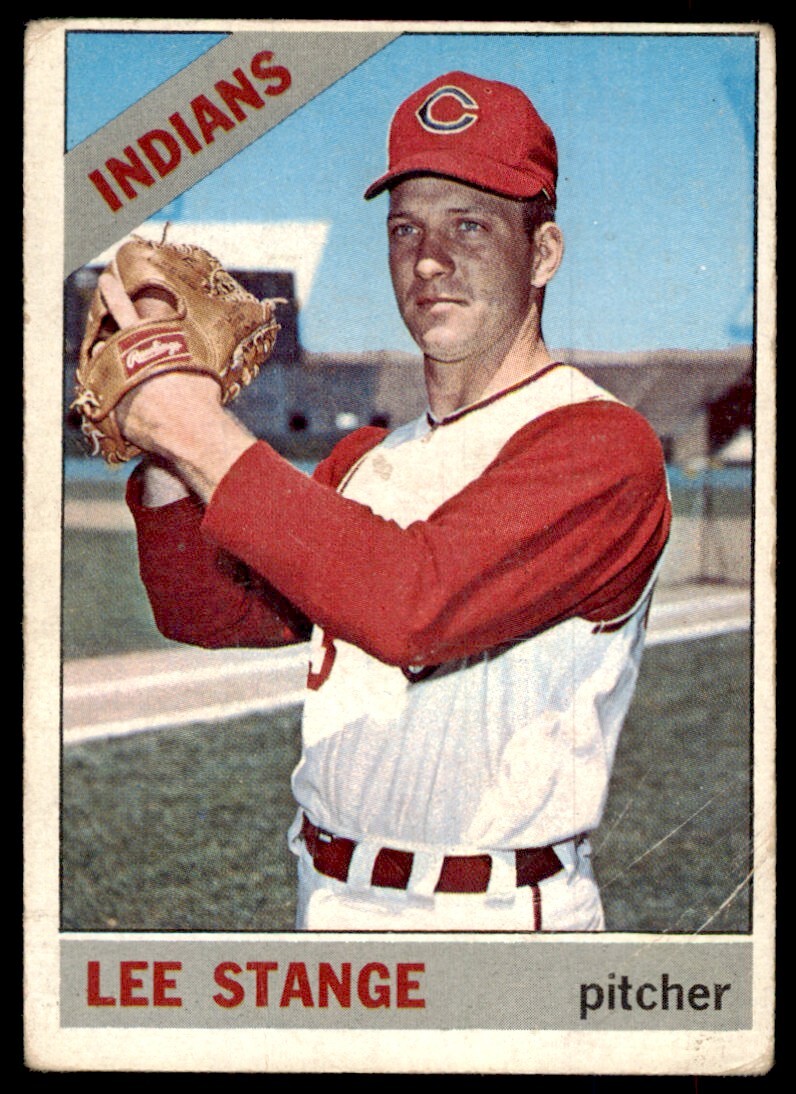 1966 Topps Baseball Card (Damaged) Lee Stange Cleveland Indians #371 | eBay