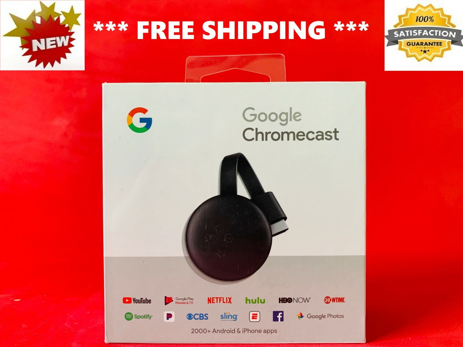 BRAND NEW GOOGLE Chromecast 3rd Generation HDMI Digital HD MEDIA Player ...