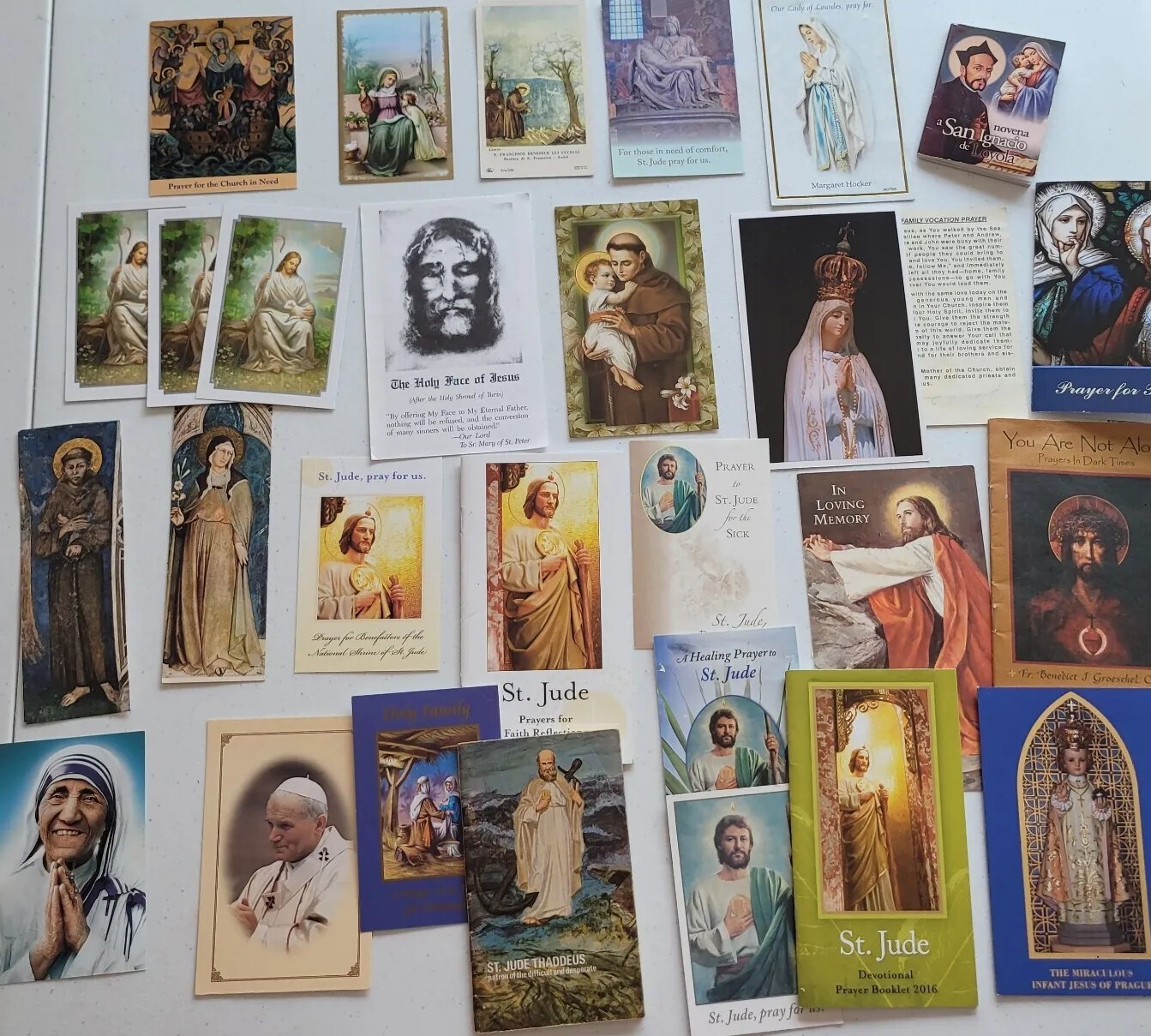 Religious Mixed Lot Jesus Pamphlets Prayer Cards St . Jude Saints | eBay