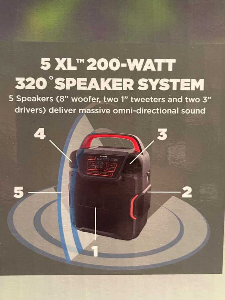 ION Audio Pathfinder 320 Rechargeable Speaker Bluetooth River Lake ...