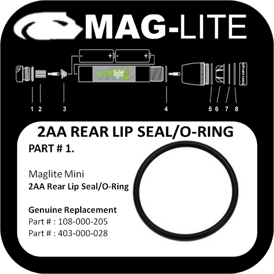 MAGLITE UPGRADE MINI AA 8 PIECE SERVICE KIT TORCH FLASHLIGHT GENUINE ...
