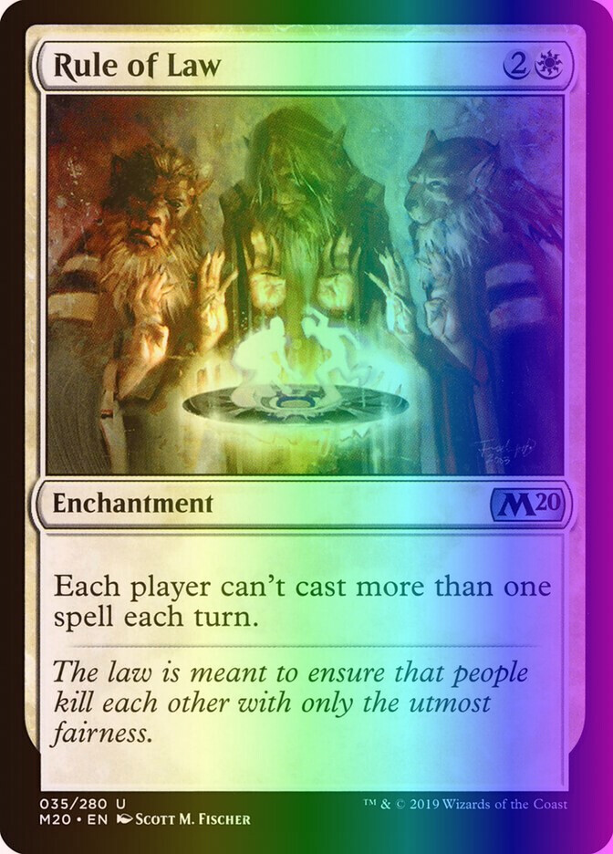 MTG Magic the Gathering Rule of Law (35/357) Core Set 2020 LP FOIL | eBay