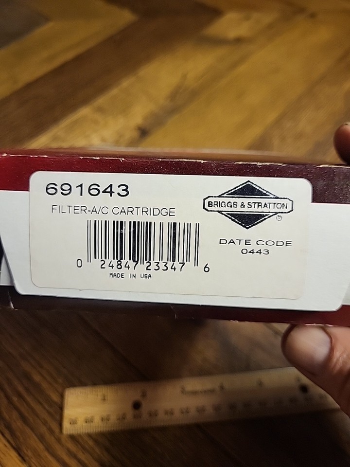 OEM Briggs & Stratton 691643 Engine AIR FILTER CARTRIDGE GENUINE ...