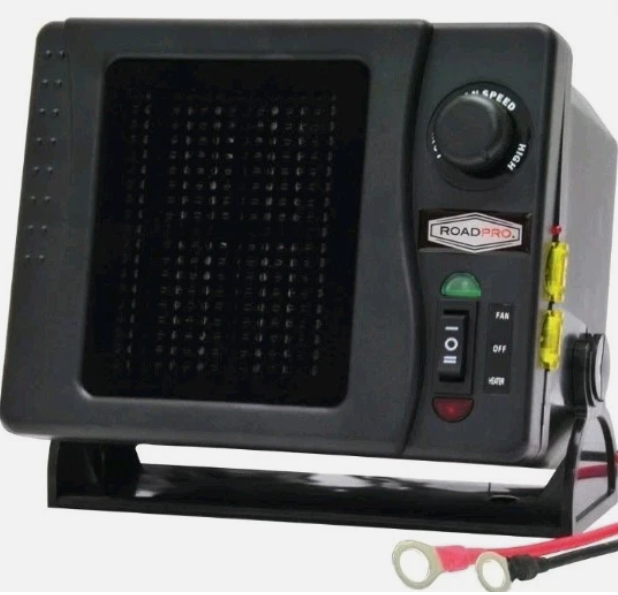 RoadPro RPSL-681 12V Direct Wire Ceramic Heater/Fan with Swivel Base ...