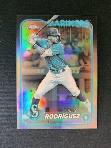 2024 Topps Chrome Baseball Julio Rodriguez Frozenfractor SSP -4/0 Card ...