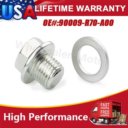 Oil Drain Sump Bolt Plug 90009-R70-A00 For Honda Civic MK3 MK5 MK7 ...