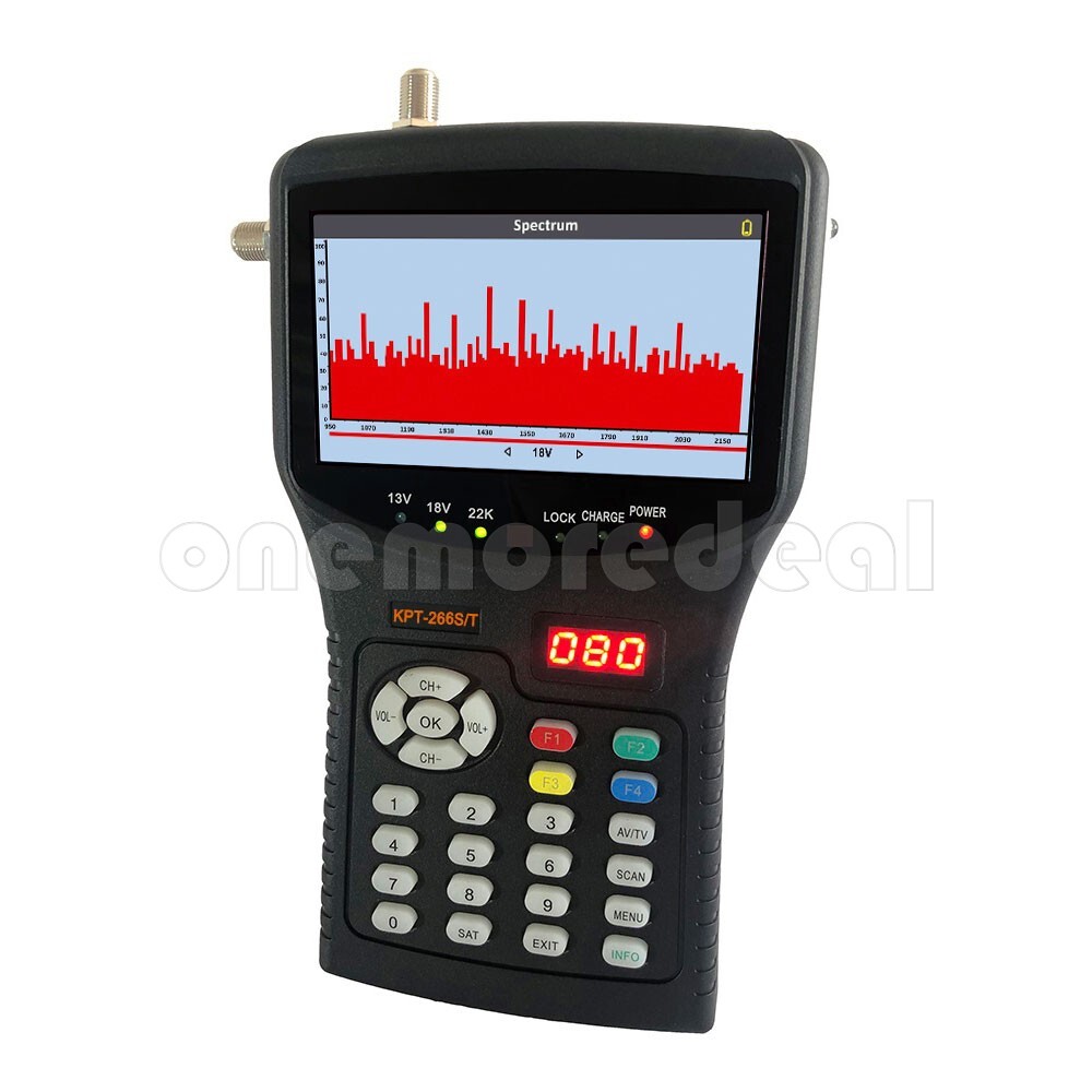 KPT-266S/T 4.3" Combo Satellite Signal Finder S2+T2+C Spectrum Analyzer ...
