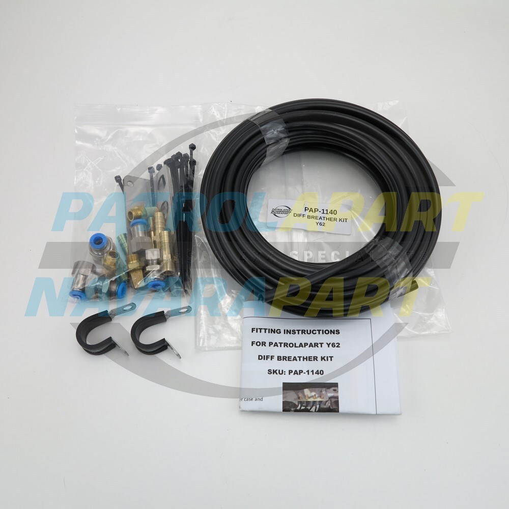 Diff Breathers Kit 4 Point Diffs, Gearbox & Transfer Suit Nissan Patrol ...