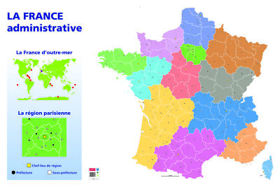 [Ref:BOMUETFRANCEADM] BOUCHUT Carte muette pelliculée "France ...