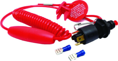 Marine Emergency Cut-off Ignition Interrupt Kill Switch w/Lanyard, I/O ...