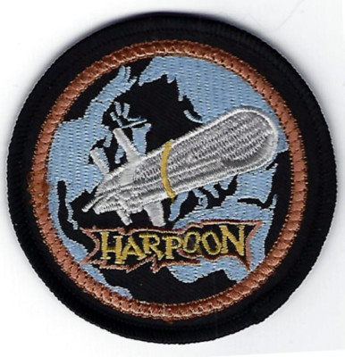 HARPOON MISSILES HAT PATCH US NAVY VET PIN UP ANTI-SHIP AIR TO GROUND ...