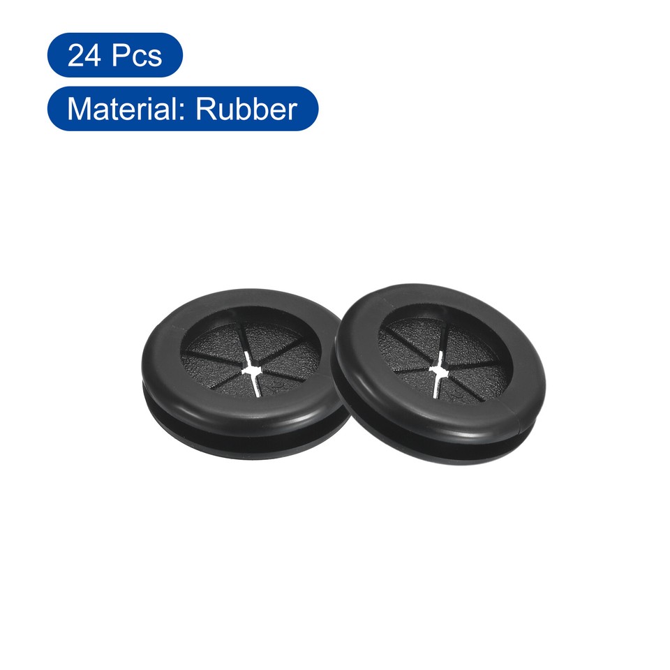 24Pcs Double Sided Rubber Grommets 11/16"(18mm) ID 7/8"(22mm) Drill ...