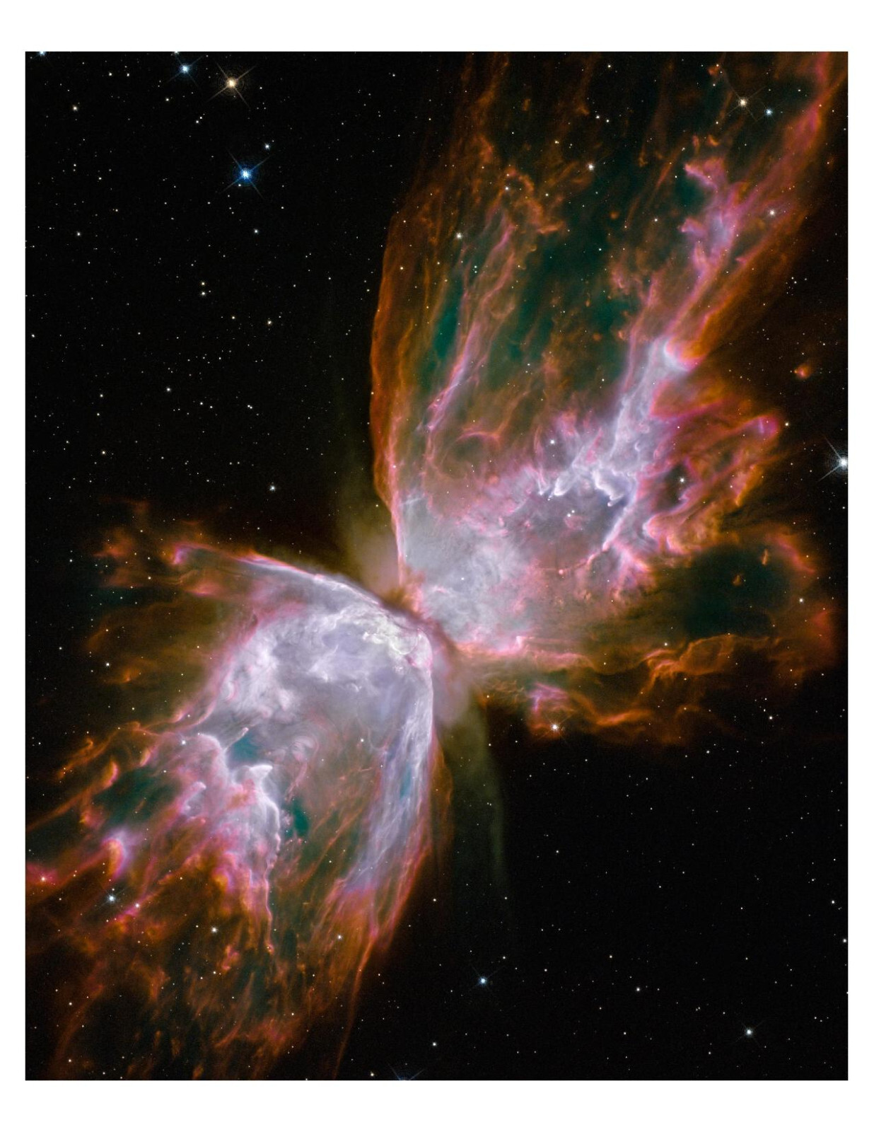 NASA Hubble Space Photograph Butterfly Nebula 8x10 Photo Print On 8.5 ...