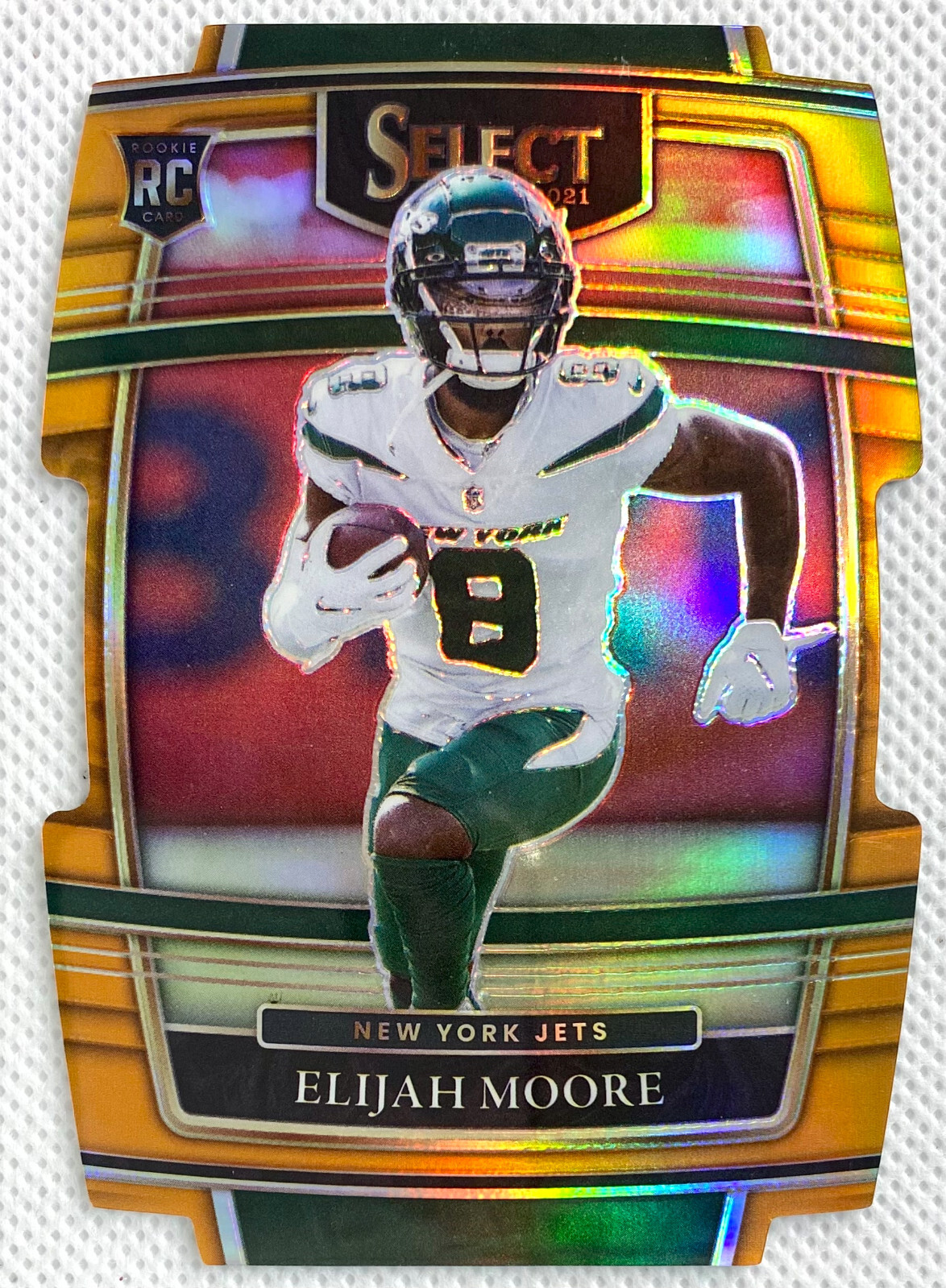 2021 Panini Select Elijah Moore Rookie Card RC 56 Orange Die-Cut Prizm ...
