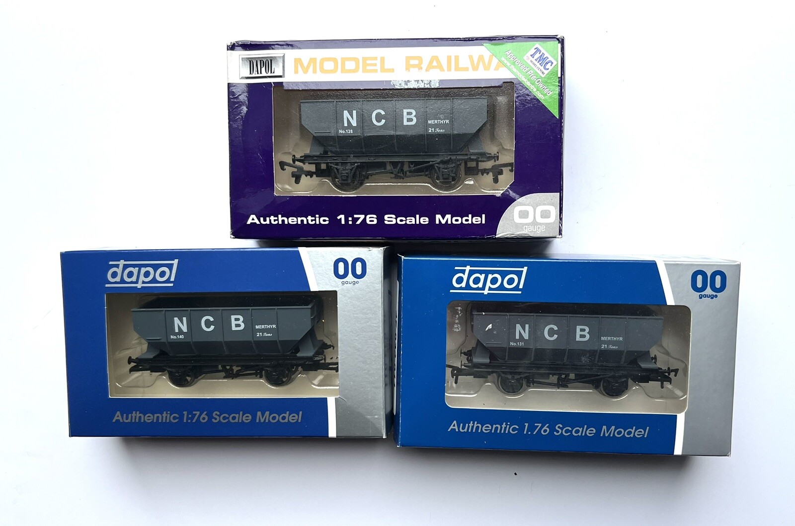 Dapol NCB Merthyr Hopper Wagons x3 Different Running Numbers | eBay