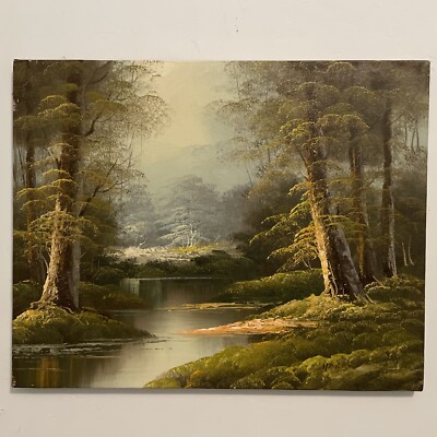 Vintage Original Canvas Oil Painting ArtMaster Galleries Landscape ...