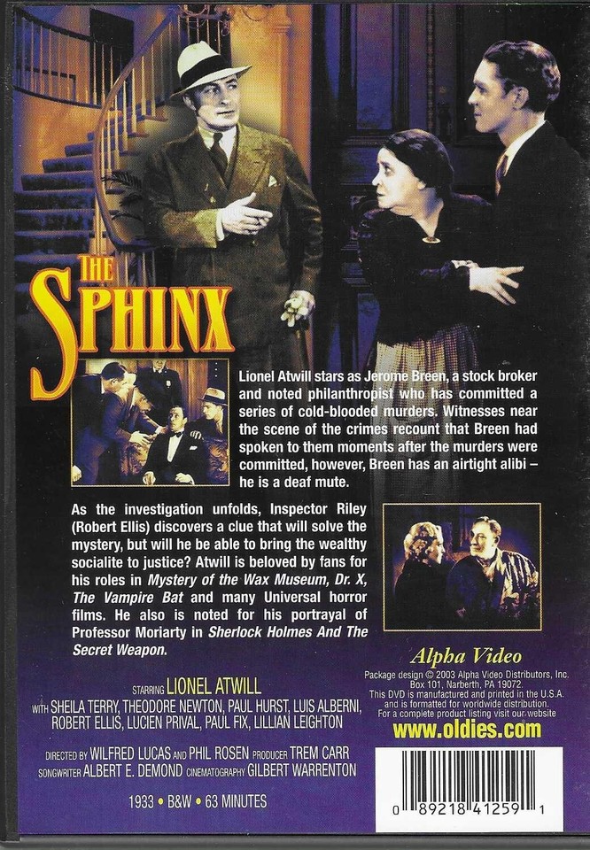 The Sphinx (DVD, 1933) 89218412591| eBay