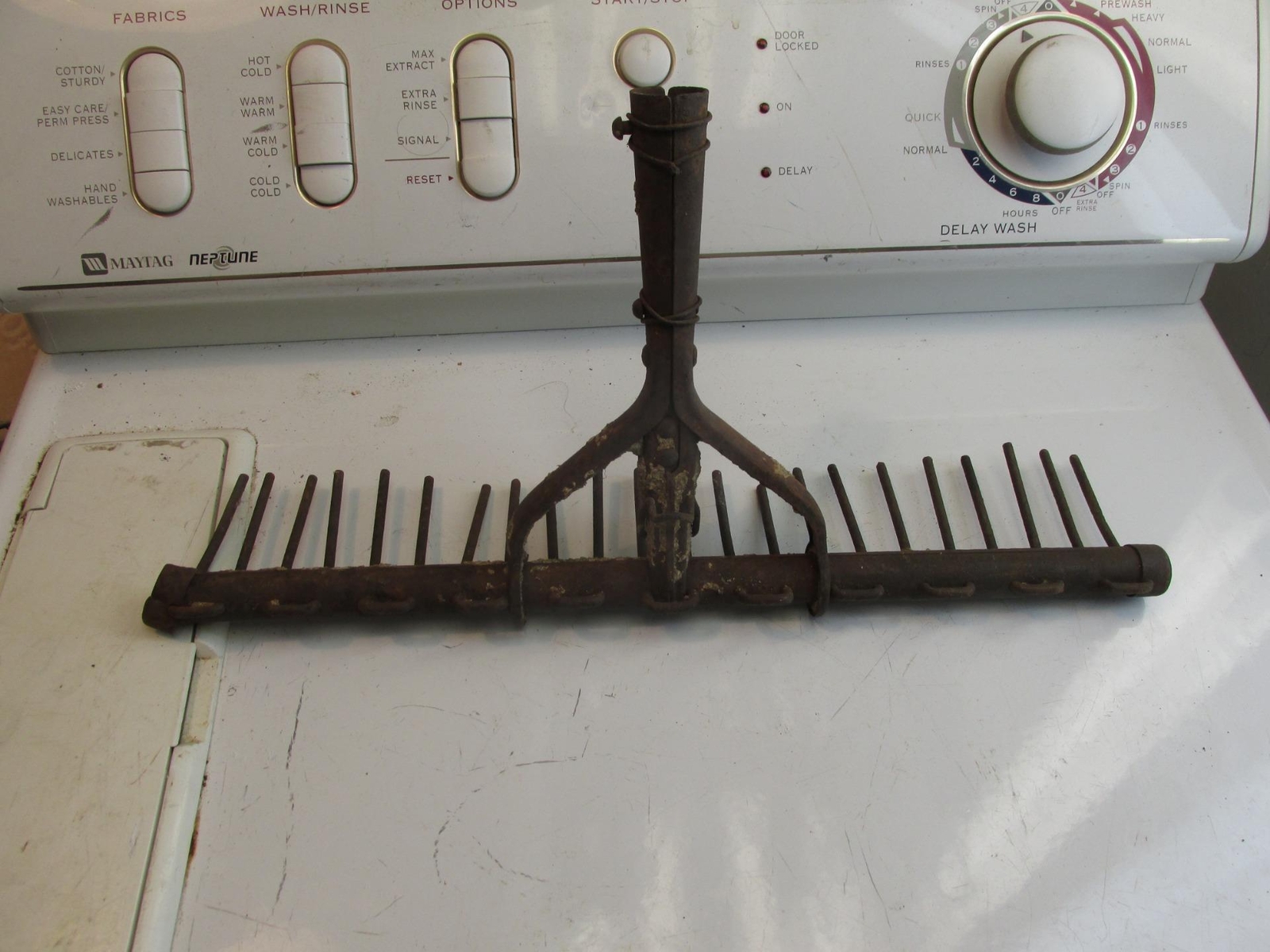 Rare 1800's Black Smith Made Garden Hoop Rake | eBay