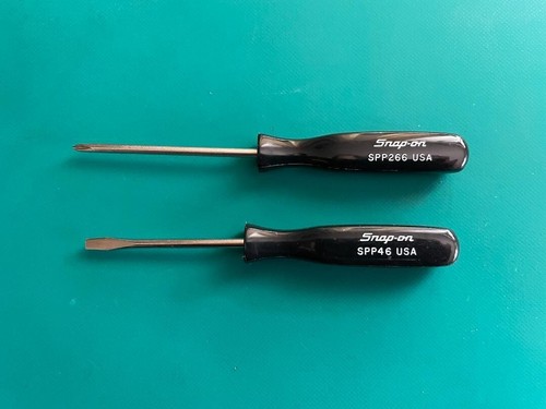 SNAP-ON Black 2 old Stok FLAT AND PHILLIPS TIP SCREWDRIVER SPP266 SPP46 ...