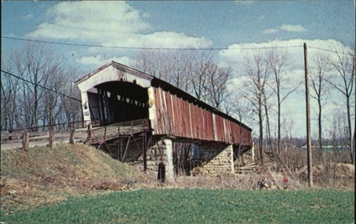 Jackson County Indiana Ewing Covered Bridge near Brownstown vintage ...