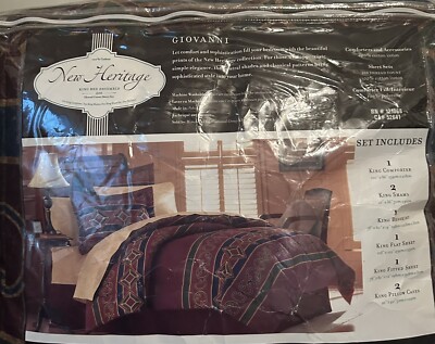 Brand New Heritage Giovanni King Bed Ensemble With 200 Thread Count ...