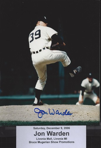 Jon Warden 1968 Detroit Tigers Autographed 8x10 photo Tick COA | eBay
