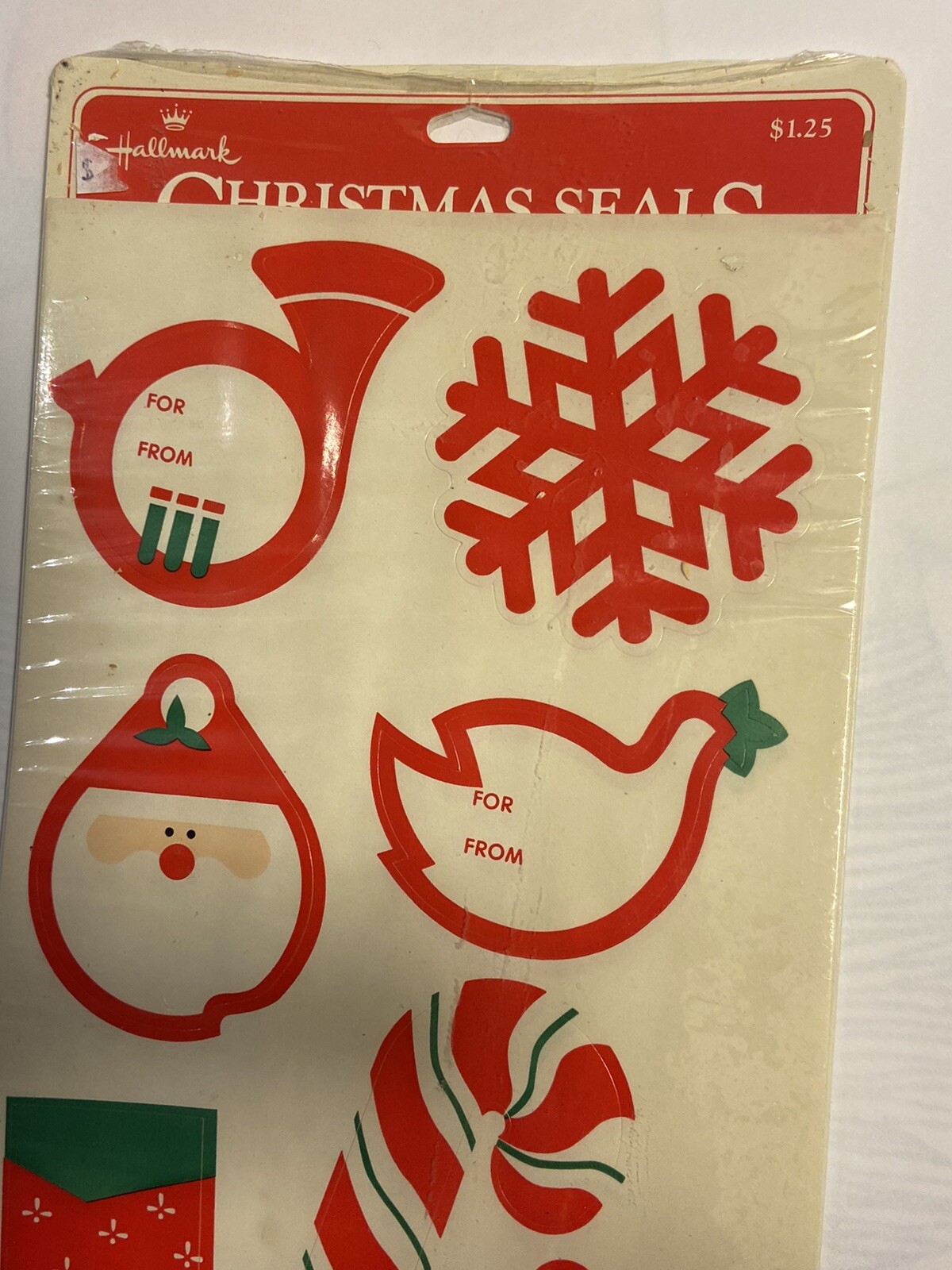 Vintage 1984 Hallmark Self-Adhesive Christmas Seals/ Tags 4 Sheet ...