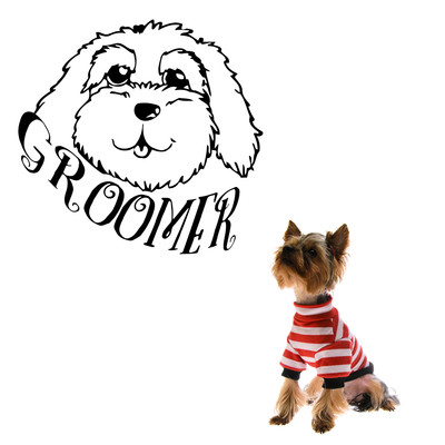 Animal Wall Decal Grooming Dog Vinyl Decal Pets Sticker Groomer Shop ...