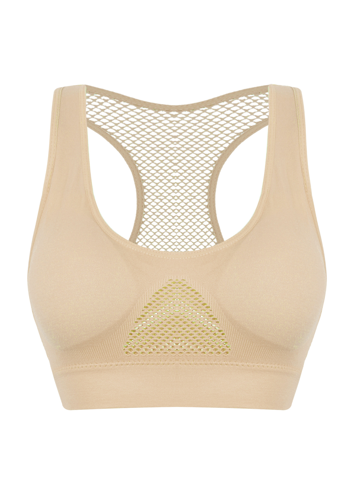 Women Seamless Sports Bra Athletic Racerback Tarining Bra Wirefree Yoga ...