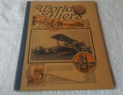 Early 1900s children's school notebook WORLD FLIERS beautiful aviation ...