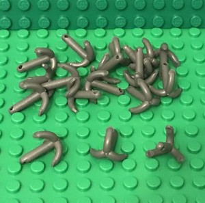 Lego 15 Pieces Dark Bluish Gray grappling hook (three Way Hook Part ...